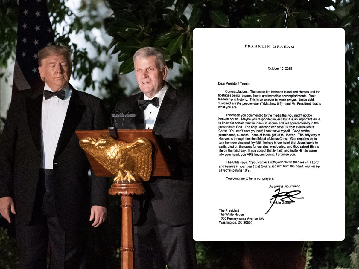 Trump Shares Franklin Graham's Letter Urging Repentance: 'You Can't ...
