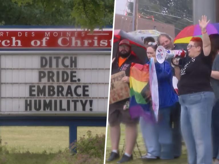 Des Moines Church Responds to Pride Month Protesters With Love