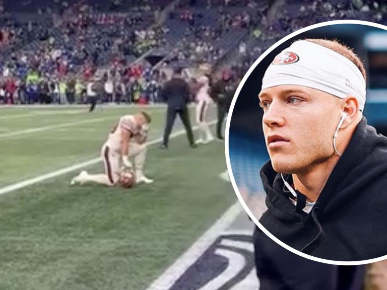 San Francisco 49ers' Christian McCaffrey Appears to Pray On Field ...